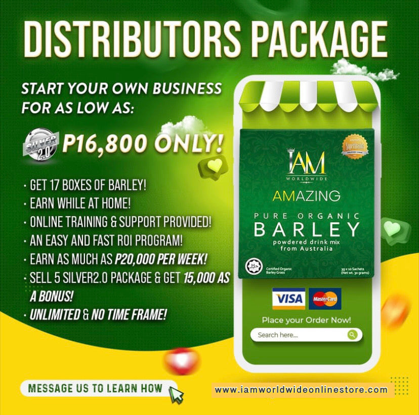 Members and Distributors Package – IAM Amazing Barley Philippines | IAM ...